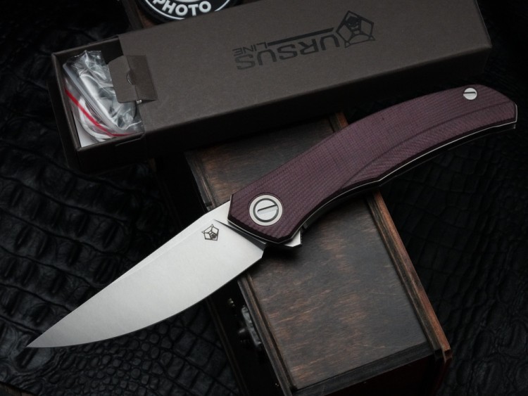 Shirogorov Ursus Q95 - Maroon Micarta Handle - Elmax Blade - MRBS